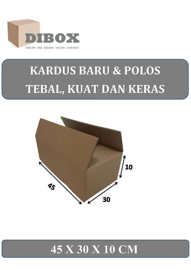 Jual KARDUS / BOX KARTON POLOS UK 45 x 30 x 10 CM isi 10 PCS di Seller ...