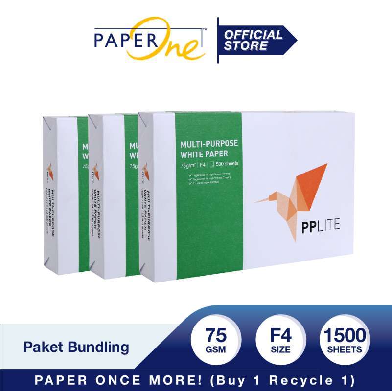 Promo PP Lite Kertas F4 75gr Copier 3 Rim (1500 lembar) Kertas HVS ...