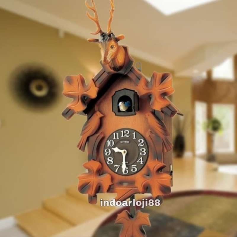 Promo RHYTHM 4MJ416-R06 WOODEN CUCKOO CLOCKS JAM KIKUK KAYU MADE IN ...