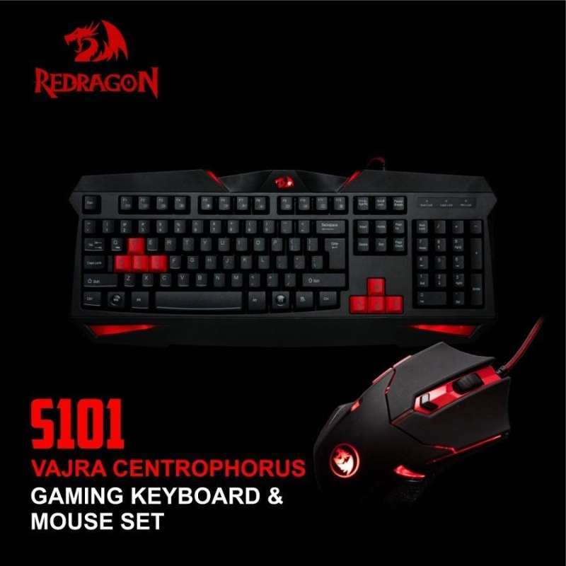 Jual Redragon VAJRACENTRO Set S101-2 Gaming Keyboard Mouse Combo di ...