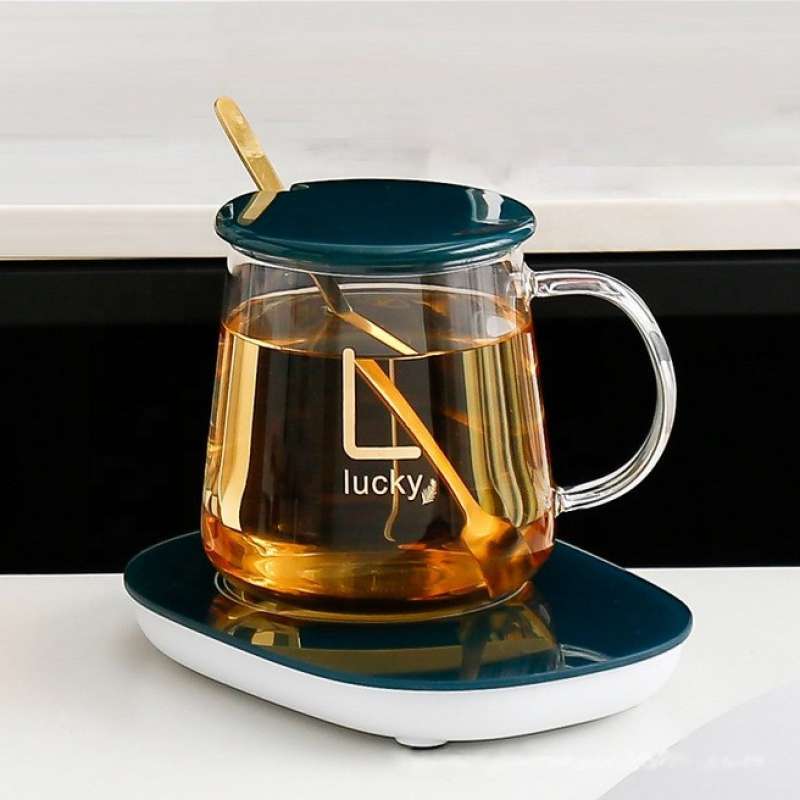 Jual Lucky Gift Set Gelas Warmer Pemanas Penghangat Minuman Teh Kopi ...