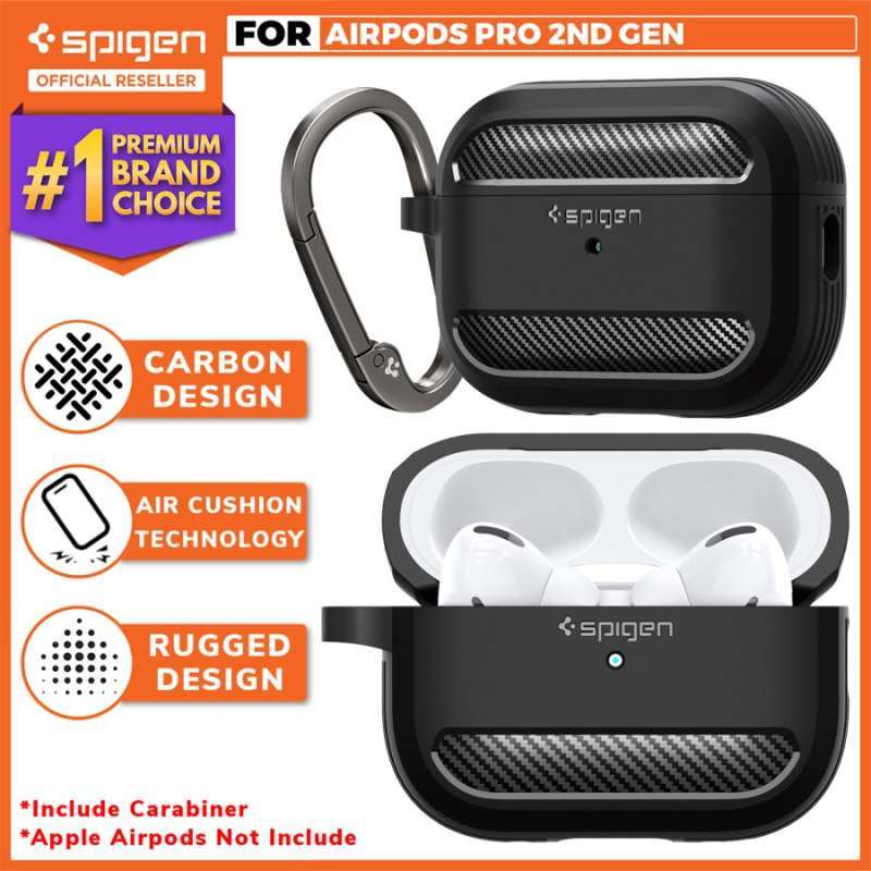Jual Case Airpods Pro 2 Spigen Rugged Armor Shockproof Slim Carbon Casing di Seller Spigen ...