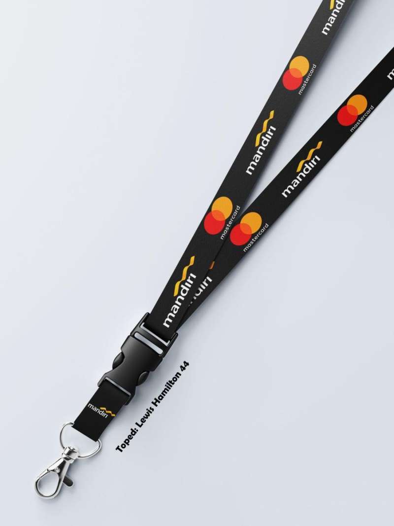 Jual Lanyard Dua Sisi Custom Satuan Bank Mandiri Mastercard di Seller ...