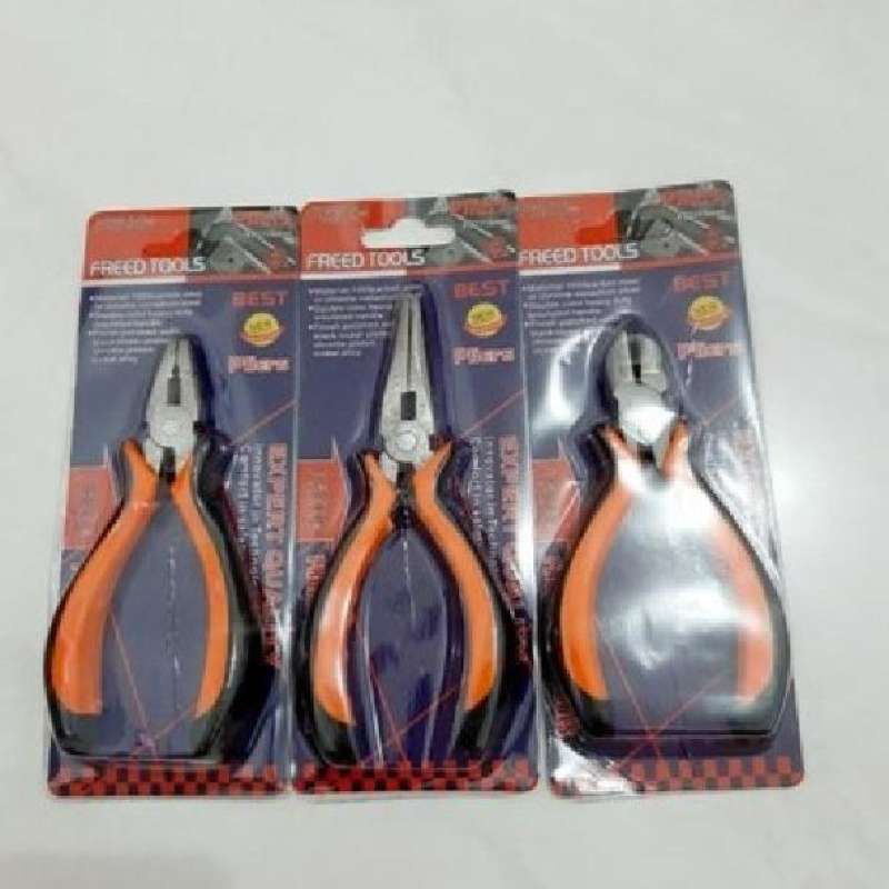 Jual FREED TOOLS Tang mini 4.5 Inchi SET [isi 3pcs] Lancip-Potong-Kombinasi di Seller MMTeknik ...
