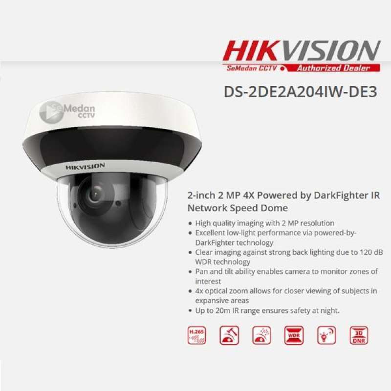 Jual Ready! HIKVISION DS-2DE2A2041W-DE3 2MP Hikvision Mini PTZ IP ...