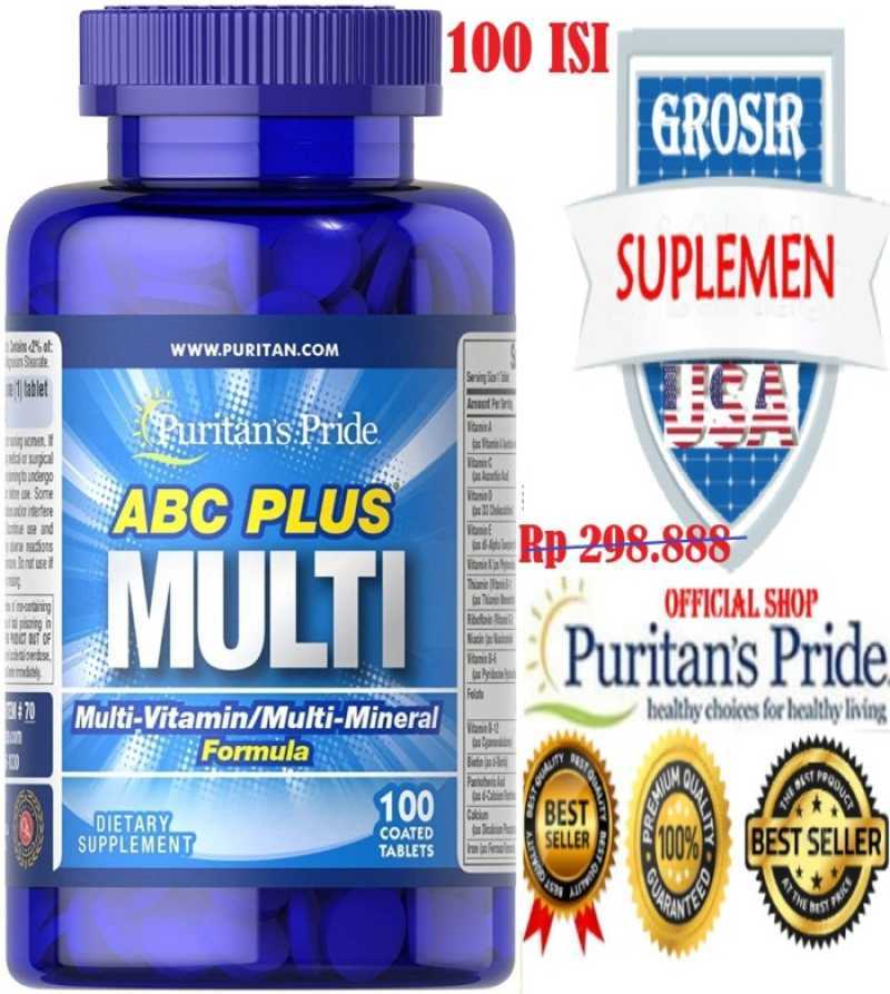 Jual Abc Plus Multivitamin & Multi-mineral - 100tab Puritan Usa - Vitk2_osteoporo - Multibiru ...