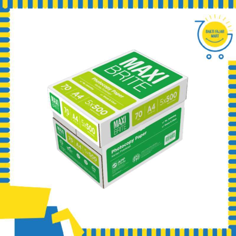 Promo Maxi Brite Photocopy Paper 70gsm A4 - 1 boks | 1 dus isi 5 rim ...