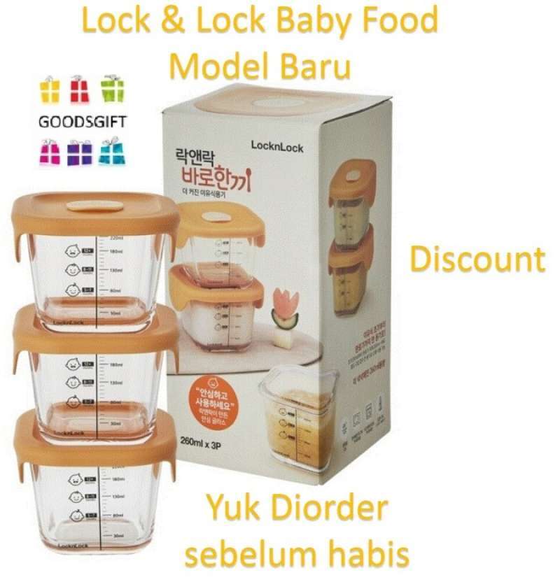 Promo Locknlock Baby Food Container Wadah Mpasi Bayi 230 Ml Kotak&Bulat ...