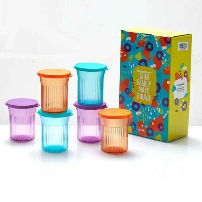 Jual Tupperware mini family mate round toples permen 6pcs di Seller ...