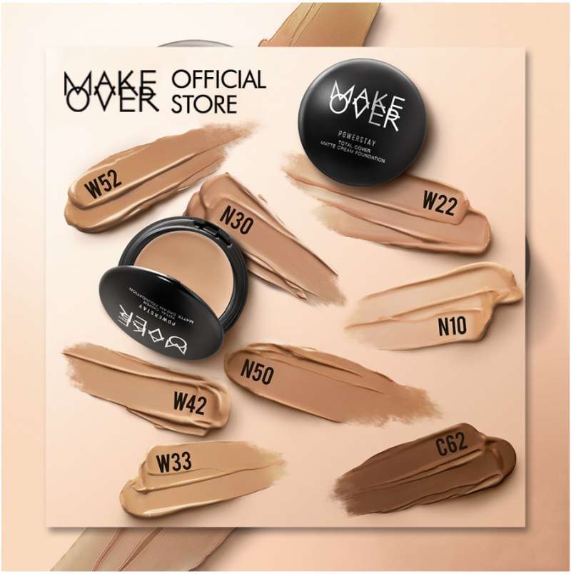 Promo MAKE OVER Powerstay Total Cover Matte Cream Foundation - N10 ...