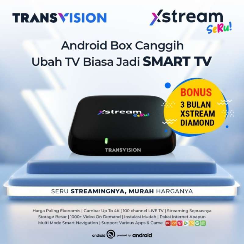 Jual Free Ongkir New Xstream Seru Transvision - Android Box Tv Digital ...