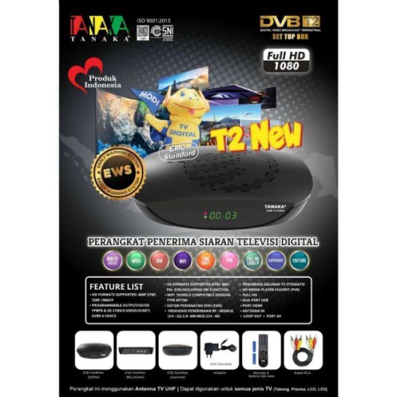 Jual Receiver Set Top Box Dvb T2 New Tanaka / Stb Tanaka Antena Di ...