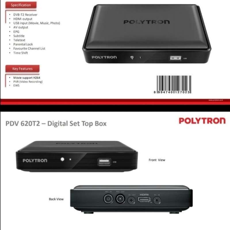 Jual Set Top Box TV digital Polytron PDV 620T2 di Seller SUNSHOP ...
