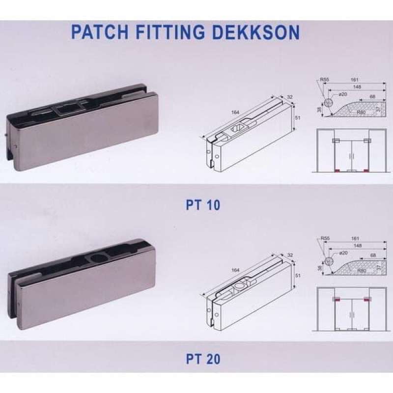 Jual Pt 10 Kunci Fitting Pintu Kaca Tempered Dekson ( Bawah ) Di Seller ...