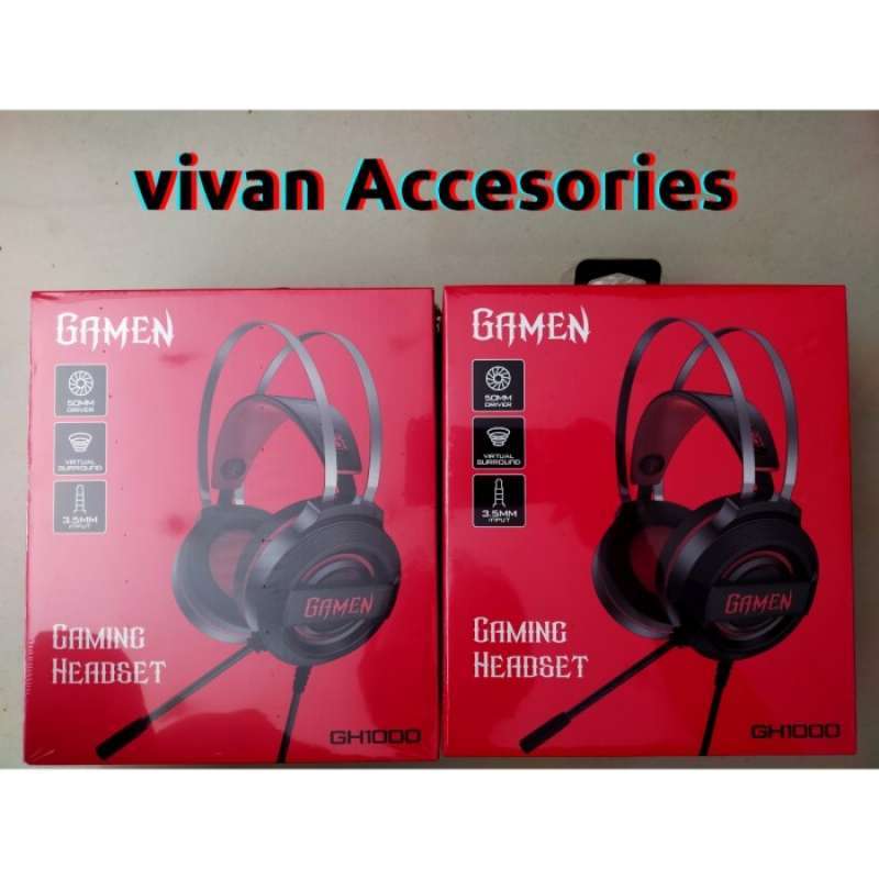 Promo Headphone GAMEN GH1000 Headset E-Sports Gaming Noise Cancelling ...