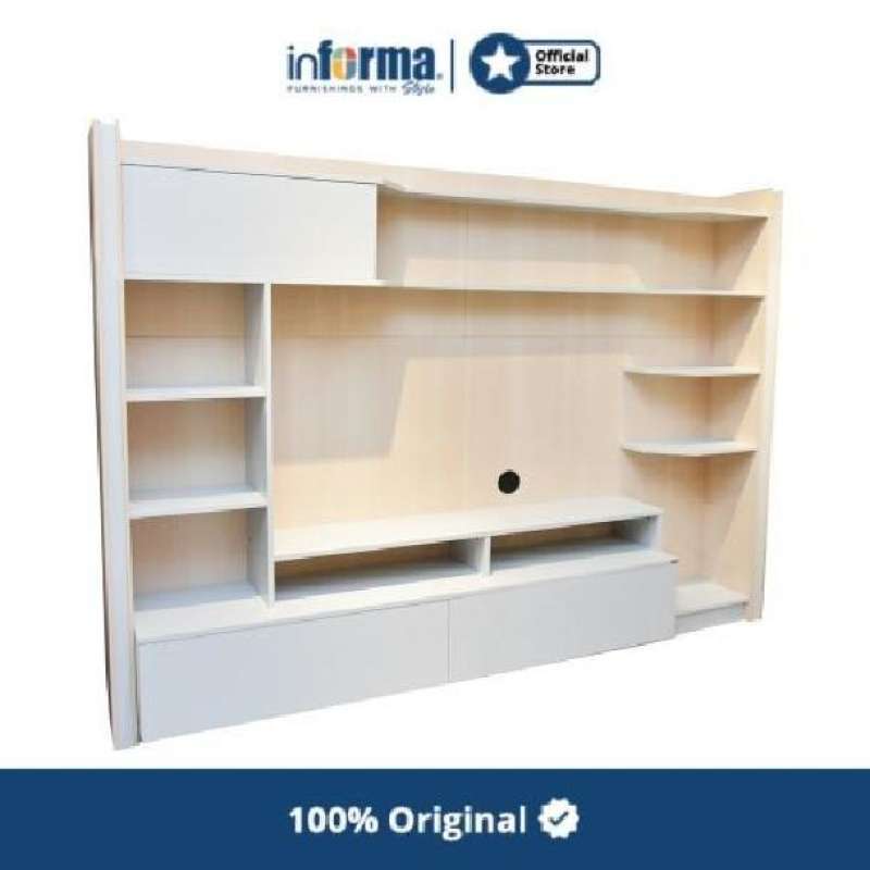 Jual Informa - Skylar Lemari Tv Entertainment Centre - Abu-Abu/Oak di ...