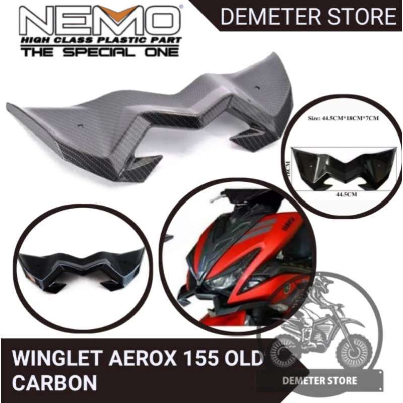 Jual Winglet Aerox 155 Carbon Nemo Winlet Carbon Yamaha Aerox 155 Old ...