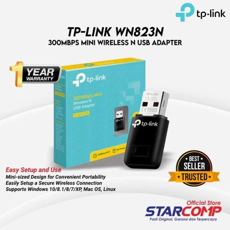 Jual TP-LINK TL-WN823N 300Mbps Wireless N Nano USB Adapter WN 823N di ...