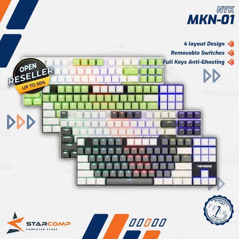 Jual NYK Nemesis MKN 01 EZALOR Keyboard Mechanical TKL RGB di Seller ...