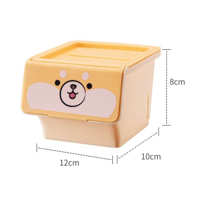 Promo MINISO Kotak Penyimpanan dengan Tutup Storage Cosmetic Box Bin ...