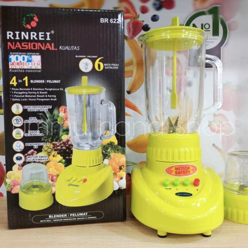 Promo Rinrei Blender 2 In 1 Kaca 1 Liter Jenis 6 Mata Pisau - Multicolor Diskon 17% di Seller ...