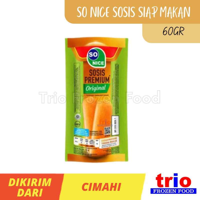 Jual So Nice Sosis Siap Makan Premium 60gr Di Seller Trio Frozen Cimahi ...