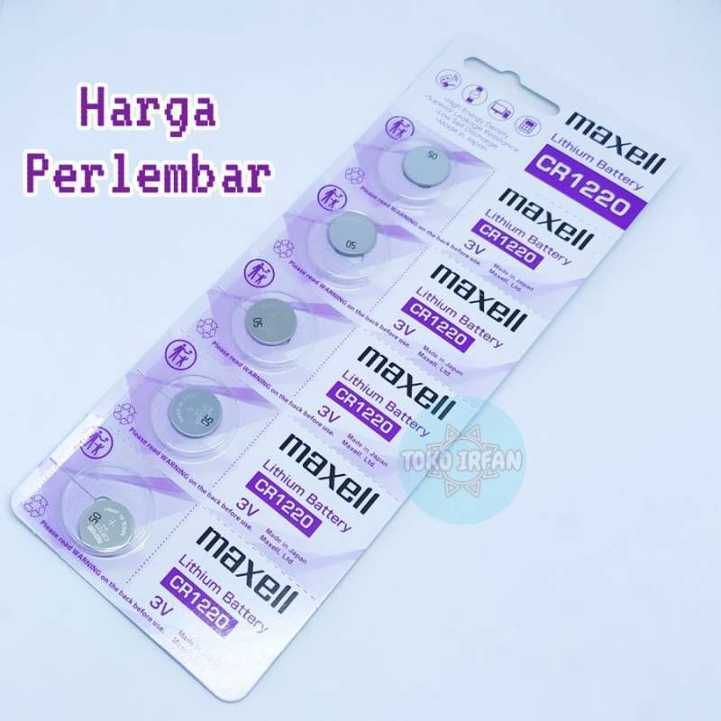 Jual Baterai Maxell CR1220 Lithium Battery 3V Original di Seller Toko Irfan - Kembangan Utara ...