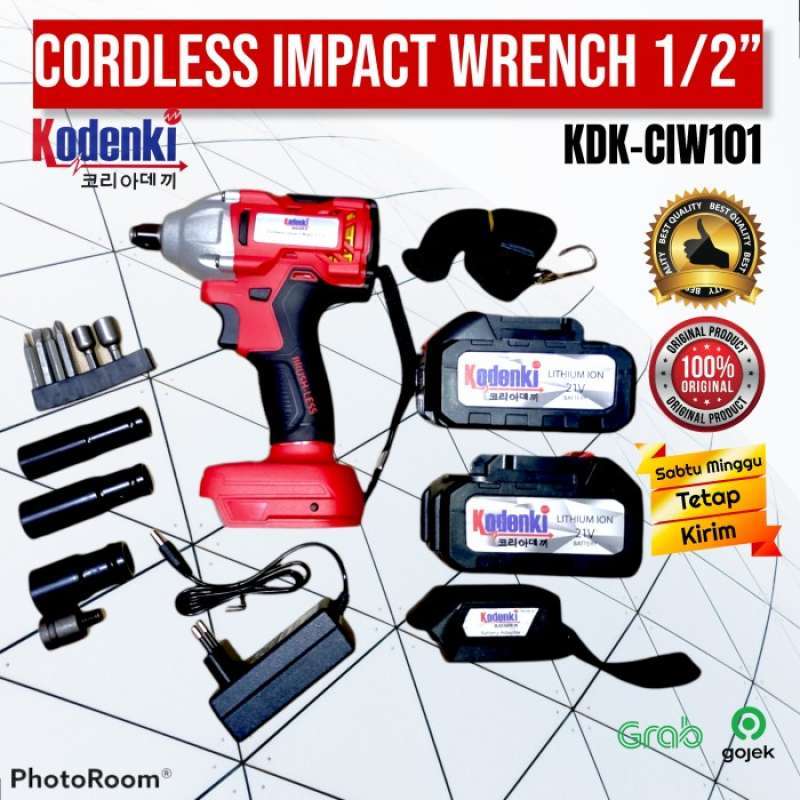 Promo cordless impact wrench / mesin bor impact / pembuka baut roda ...