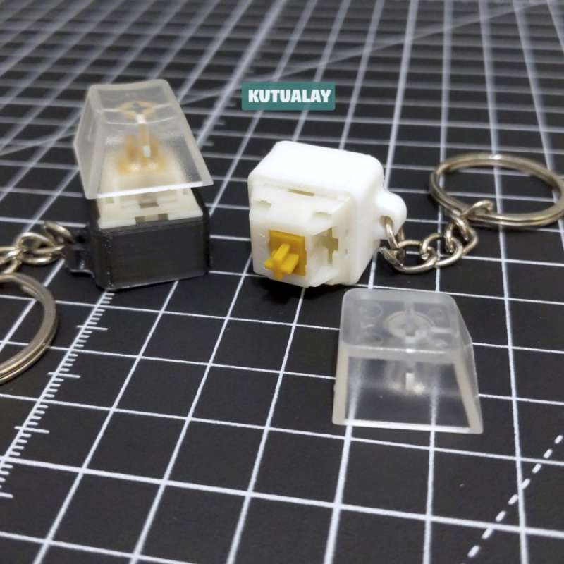 Promo Gantungan Kunci Mechanical Switch Keychain Keyboard PLA Case ...