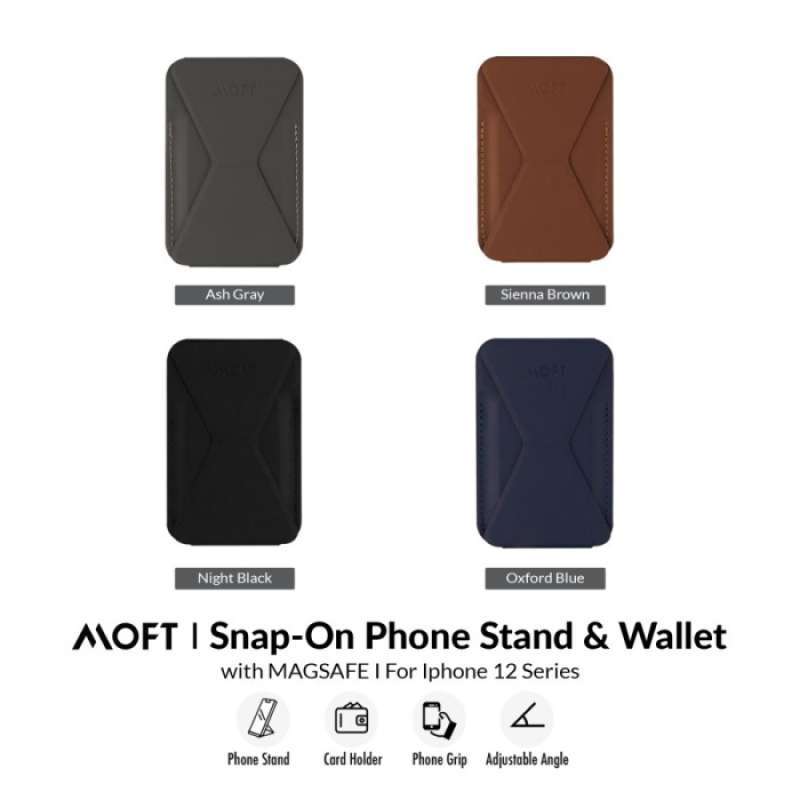 Jual MOFT Snap-on Stand & Wallet for 12 Series - Ash Gray di Seller ...