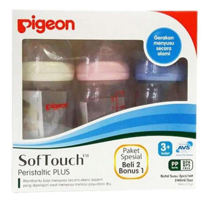 Jual Pigeon Buy 2 Get 1 Botol Wide Neck 240ml Soft Touch Di Seller Kecup.id Store - Petojo Utara ...