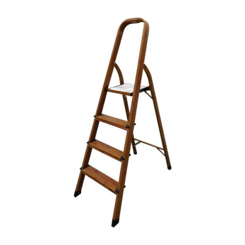 Promo Tangga Lipat Aluminium 4 Step Motif Kayu 1.5M Diskon 2% di Seller ...