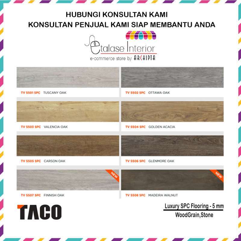 Jual Taco - Spc Flooring/ Parquet/ Lantai Kayu Locking/ Klik 5 Mm ...