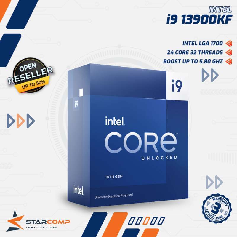 Jual Intel Core I9 13900kf 24 Core 32 Threads 5 80ghz Lga 1700