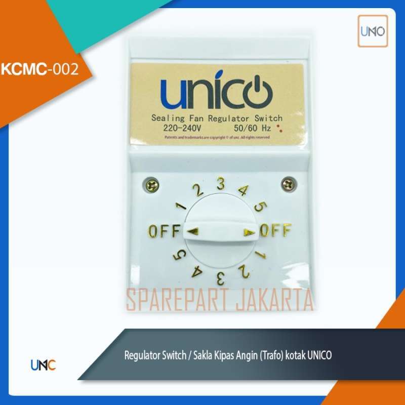Promo Regulator Switch / Saklar Kipas Angin (Trafo) kotak UNICO KCMC ...