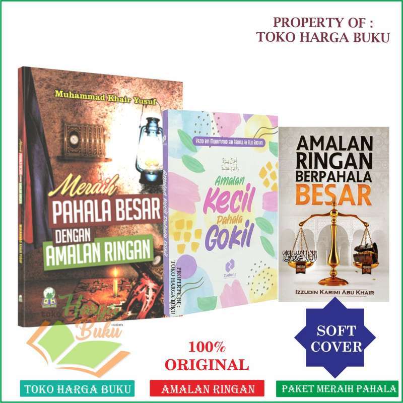 Promo Paket 3 Buku Amalan Ringan Berpahala Besar Meraihi Pahala Besar