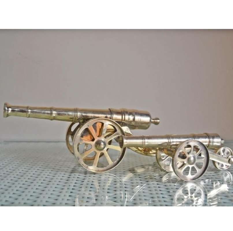 Jual Miniatur Meriam - Cannon - Kuningan Ukuran Tanggung M - 30x9x10 Di ...