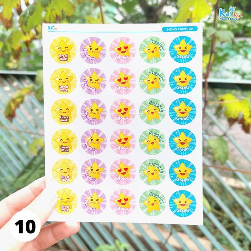 Jual Stiker Premium kai toys / Sticker Reward Anak TK PAUD Anti Air ...