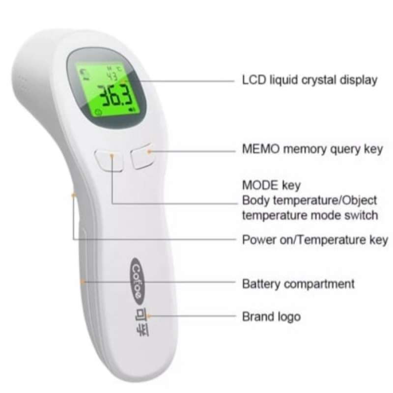 Jual Termometer Infrared Digital Non Contact Ukur Suhu Tubuh Di Seller ...