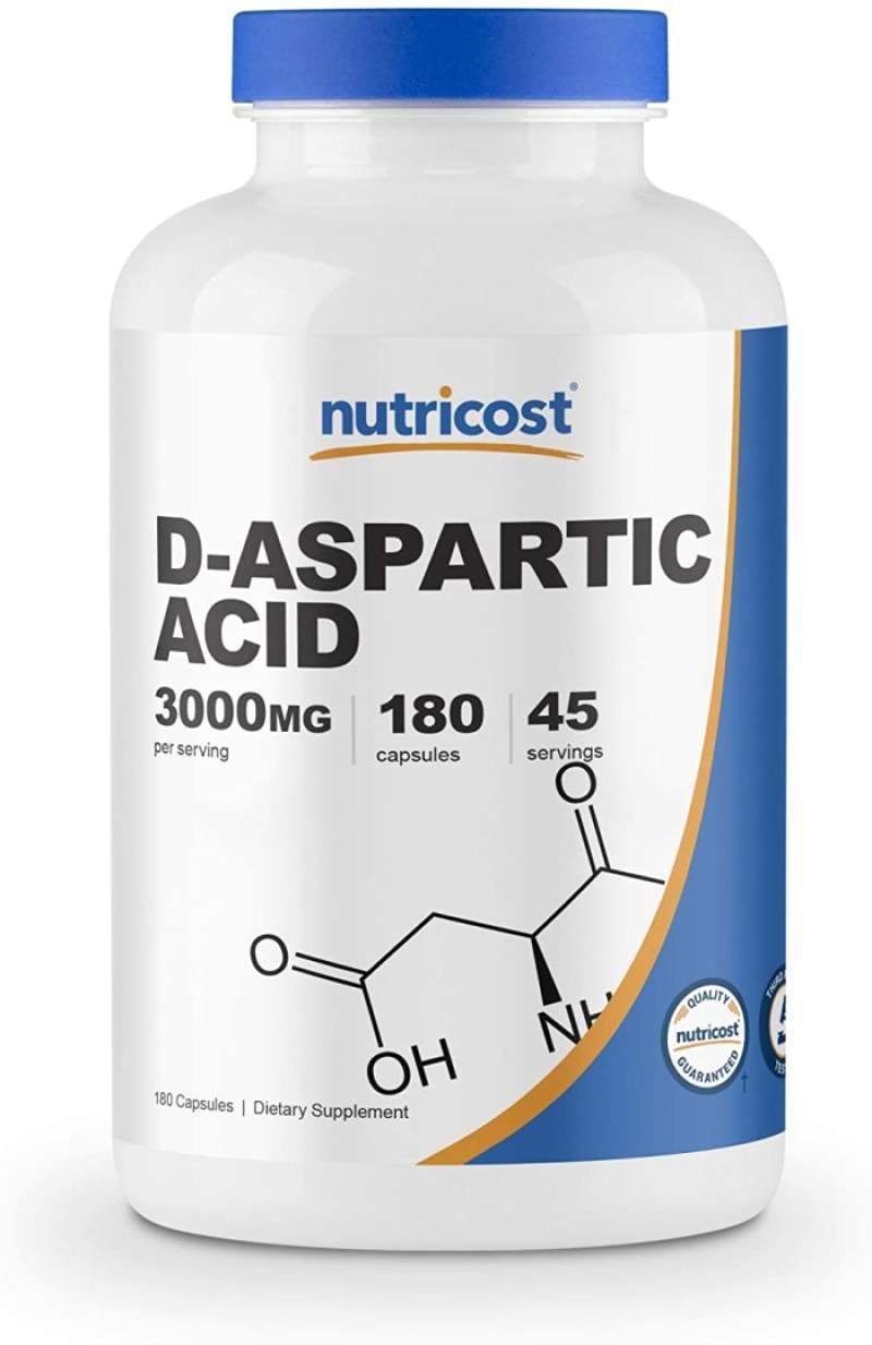 Promo Nutricost D-Aspartic Acid (DAA) 3000 mg per serving, 180 Caps ...