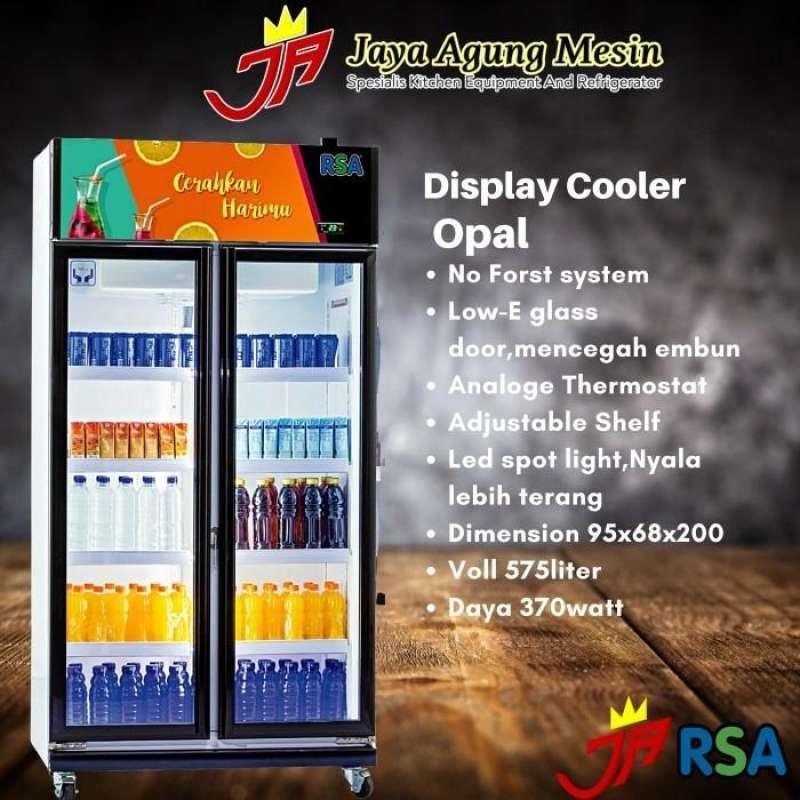 Jual Showcase Cooler RSA Opal/Display Cooler RSA OPAL 2 Pintu di Seller ...