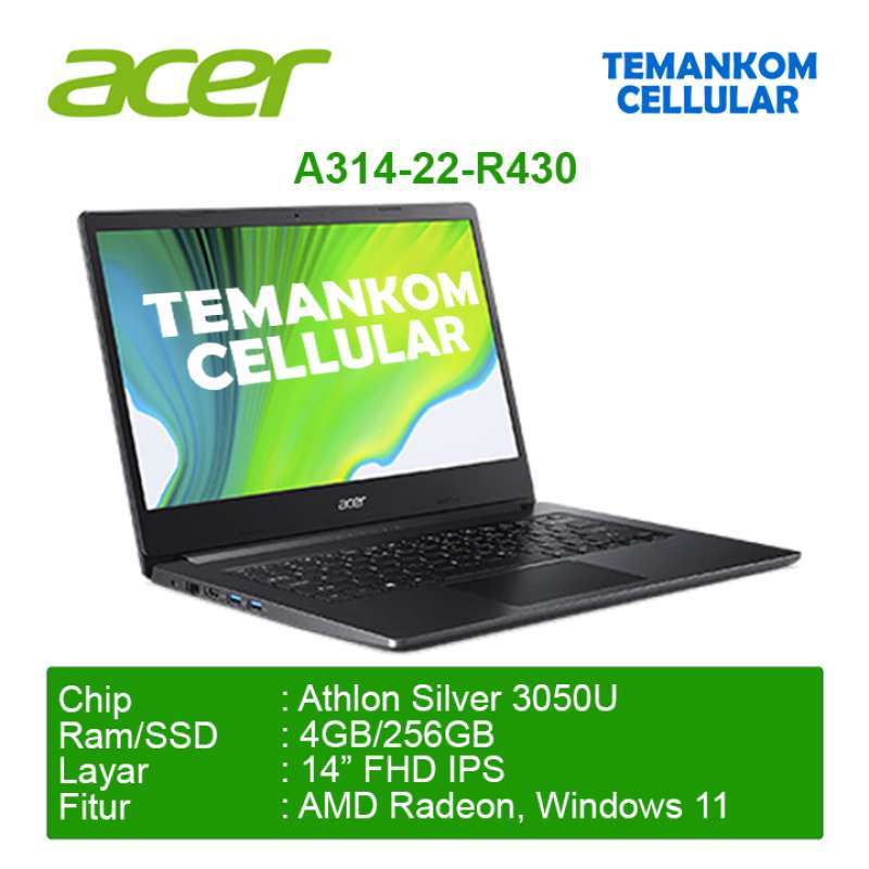 Jual Laptop Acer Aspire 3 A314-22 Amd Athlon Silver 3050u 4gb 256gb ...