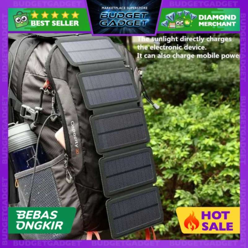 Promo Solar Power Bank Foldable/Lipat 7W with 4 Solar Panel Diskon 28% ...