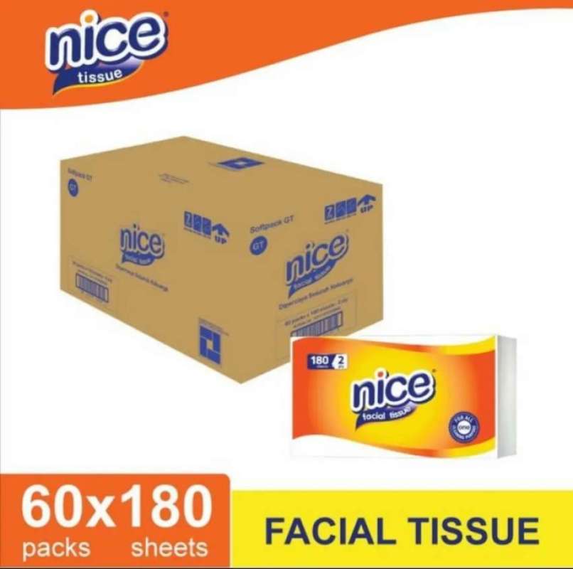 Promo TISSUE NICE 180 SHEET 2 PLY PAKET 1 KARTON ISI 60 PACK Diskon 25% ...