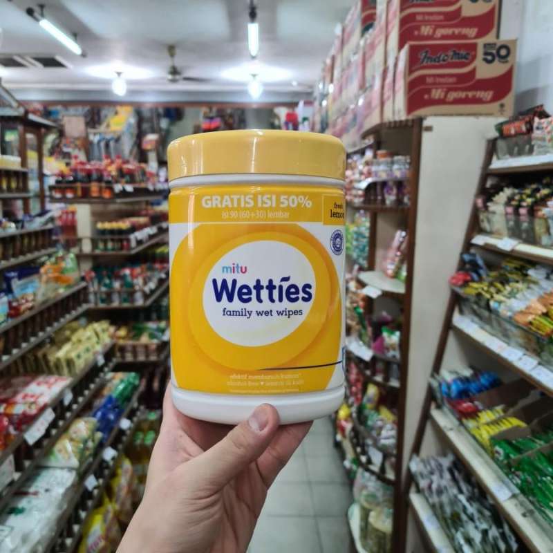 Jual MITU WETTIES ANTISEPTIC FRESH LEMON BOTOL 90 SHEETS di Seller Adam ...