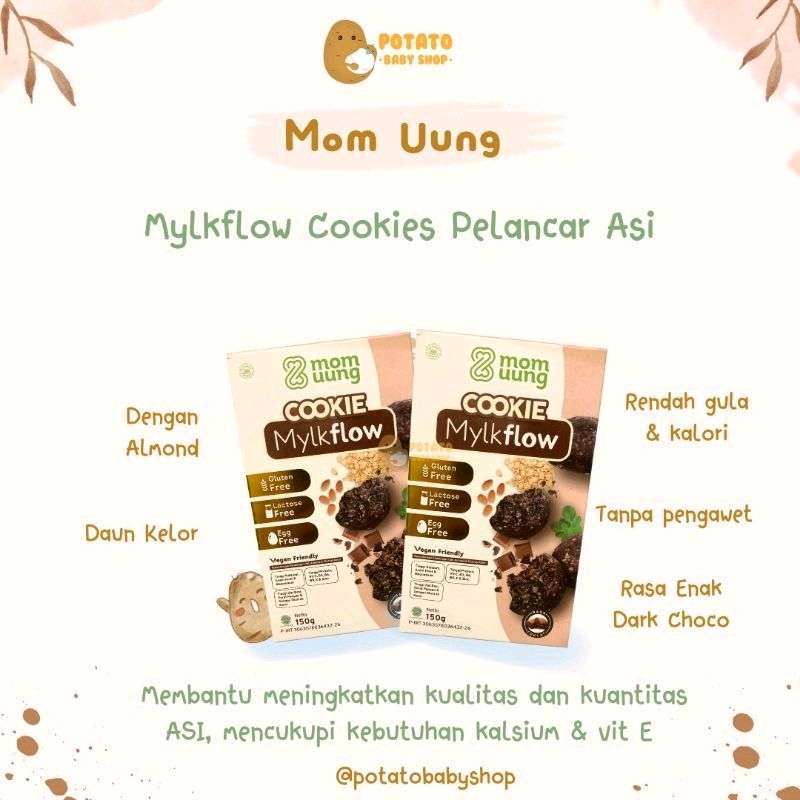Jual Mom Uung Cookie Mlykflow - Asi Booster Cookies Almond Daun Kelor ...