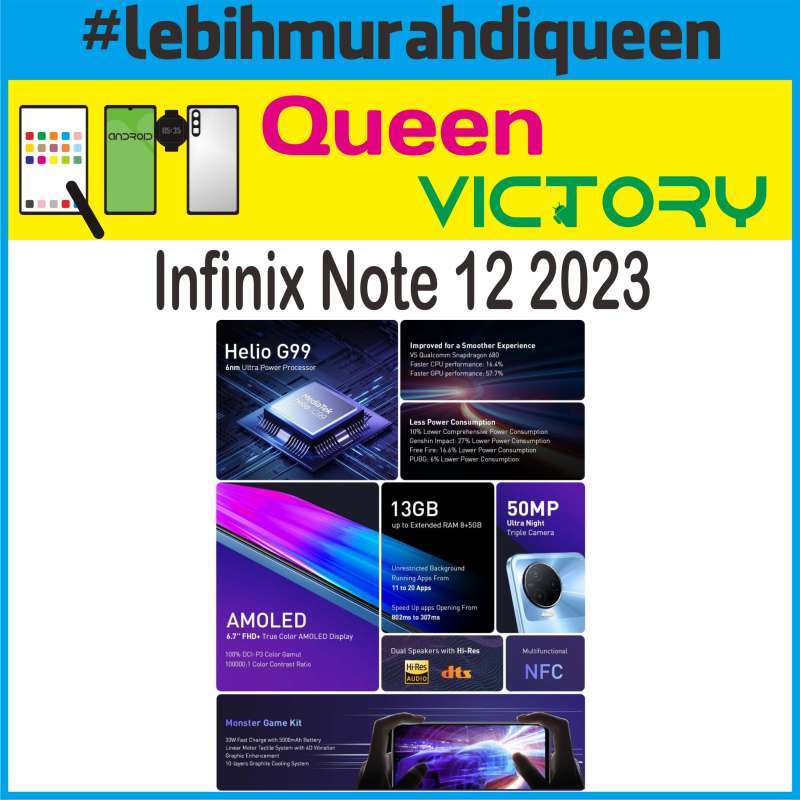 Jual Infinix Note 12 2023 8/128 Garansi Resmi di Seller Queen - Kota ...
