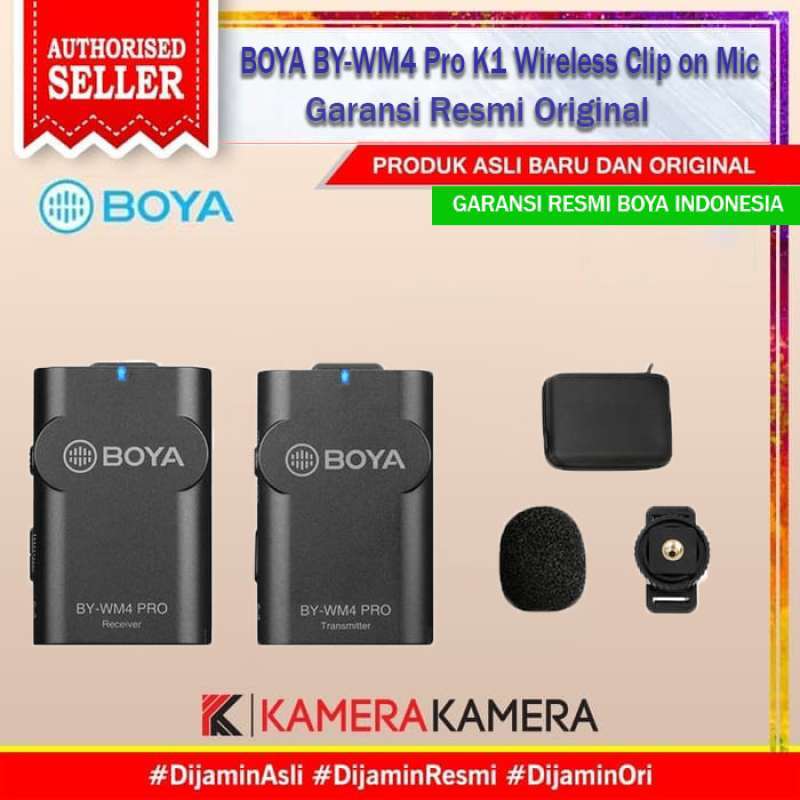 Promo KameraKamera BOYA BY-WM4 Pro K1 Wireless Clip on Mic Microphone for Camera & Smartphone ...