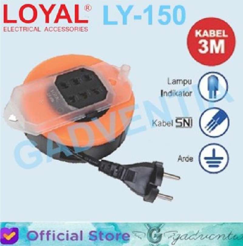 Jual Loyal Ly-150 Mini Kabel Rol Roll Travel Colokan Listrik 3 Lubang ...
