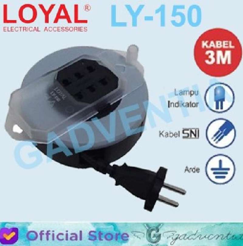 Jual Loyal Ly-150 Mini Kabel Rol Roll Travel Colokan Listrik 3 Lubang ...
